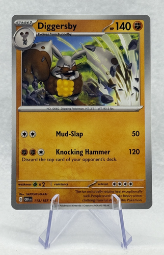 Pokémon TCG Diggersby Obsidian Flames 113/227 Uncommon | eBay
