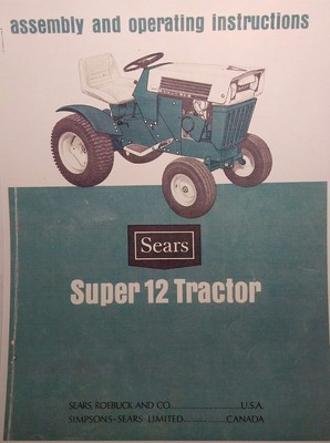 Sears Suburban SS/12 Tractor & Engine Owners,Parts, Service (4 Manuals ...