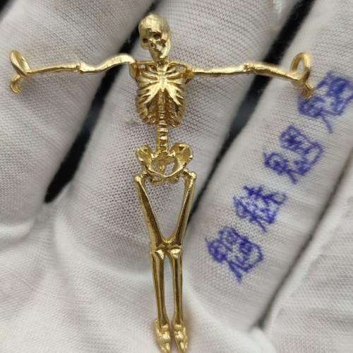 Pure Brass Solid Human Body Structure Dark Skeleton Pendant Decorations ...