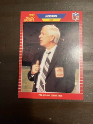 Jack Buck 1989 Pro Set 11 Announcer Collectible Football Card | eBay