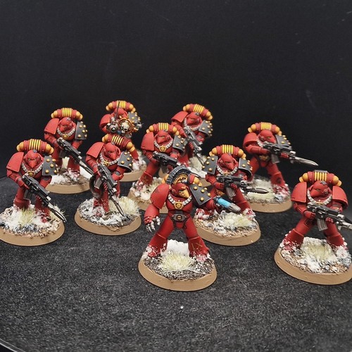 Pro Painted Warhammer 40k blood angels MK4 marines ×10 N5 HH 30k games ...