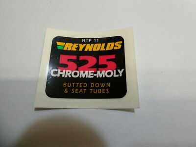 Vintage 1990's Reynolds 525 "Chrome-moly" decal. NOS from Reynolds. NOT ...