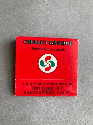 Matchbook: Chalet Basque Restaurant - Bakersfield, CA - 30 Strike Full ...