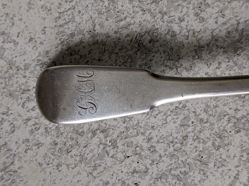 ANTIQUE STERLING SILVER SPOON- WILLIAM FERGUSON ELGIN SCOTLAND & THOMAS ...