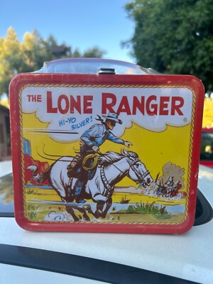 The Lone Ranger Metal Lunch Box 1995 Red New | eBay