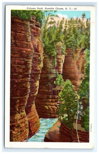 Postcard Column Rock Ausable Chasm New York Posted | eBay