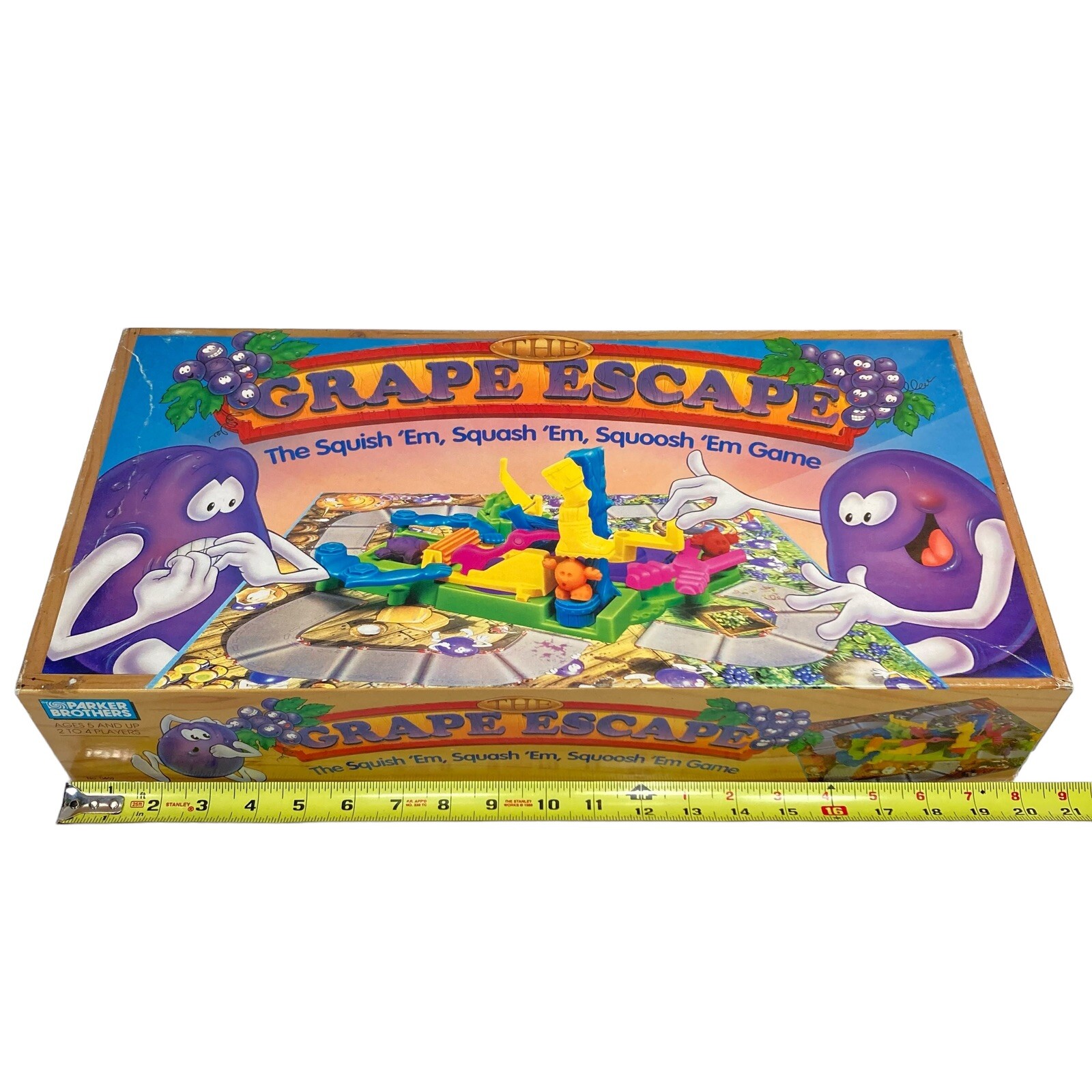 Vintage 1992 Grape Escape Board Game Parker Bros. Missing Orig Die ...