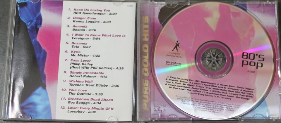 80's Pop: Pure Gold Hits CD Various Artists - 2001 Sony - Preowned | eBay