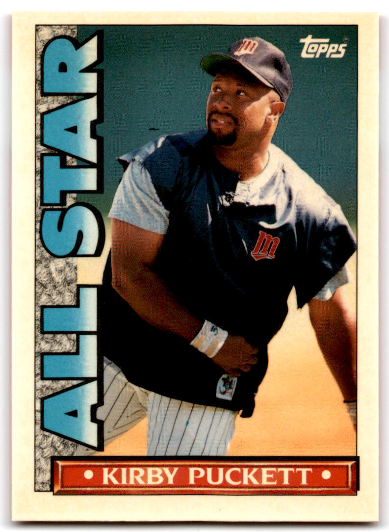 Kirby Puckett Twins 1990 Topps Tiffany/Glossy TV All-Stars BASEBALL ...