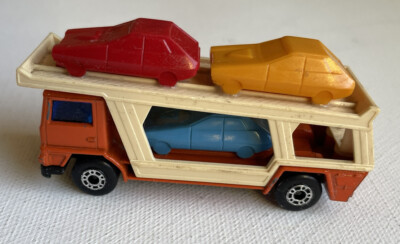 1976 Matchbox Lesney SuperFast #11 Orange Car Transporter Diecast Truck ...