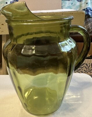 Green Water Pitcher Vintage 1960 | eBay