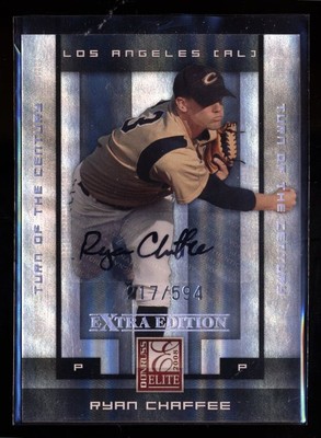 2008 ELITE EXTRA EDITION TURN CENTURY /594 AUTO RYAN CHAFFEE ANGELS | eBay