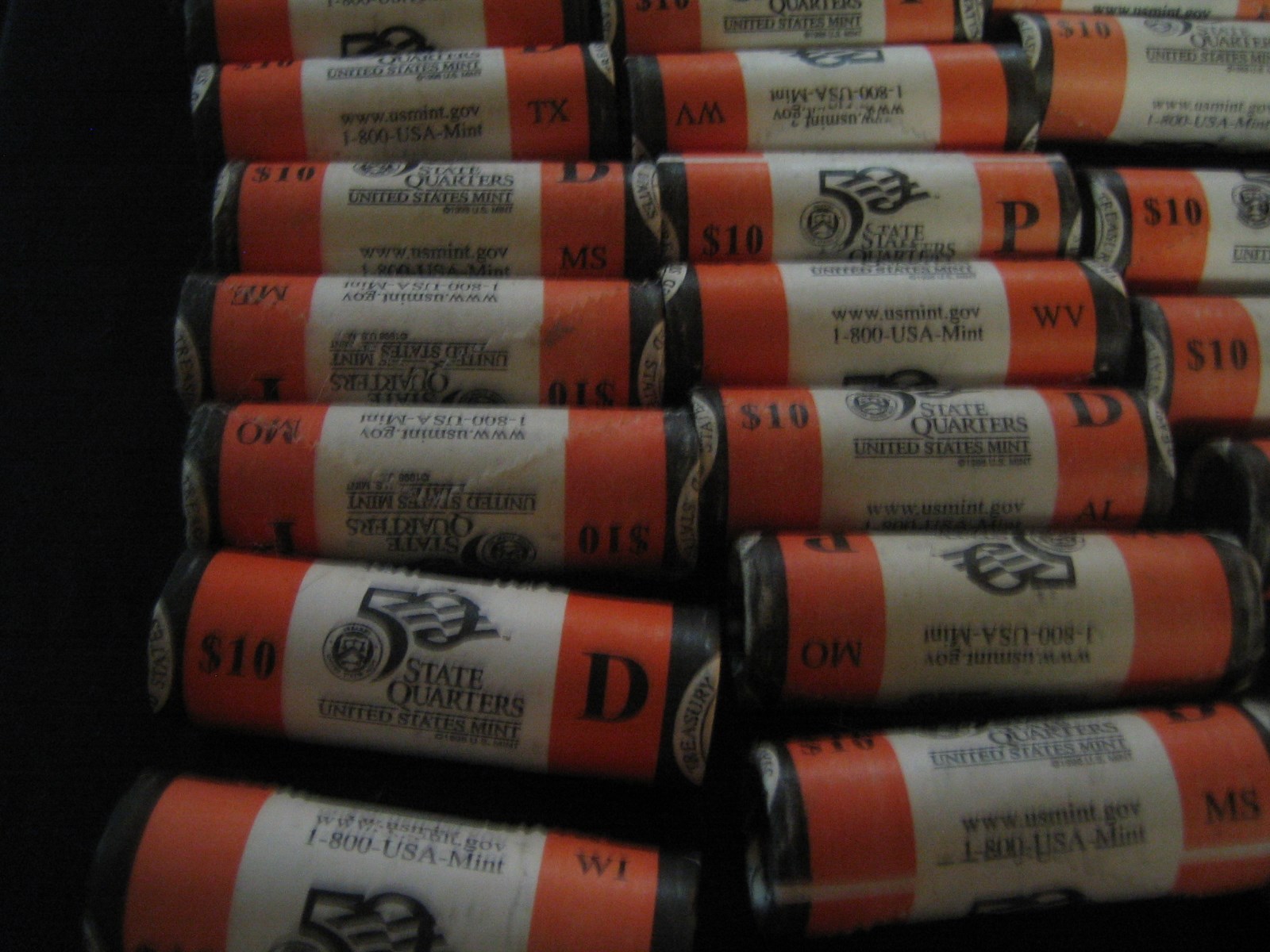 U S MINT STATE QUARTER ROLLS P AND D ASSORTED STATES | eBay