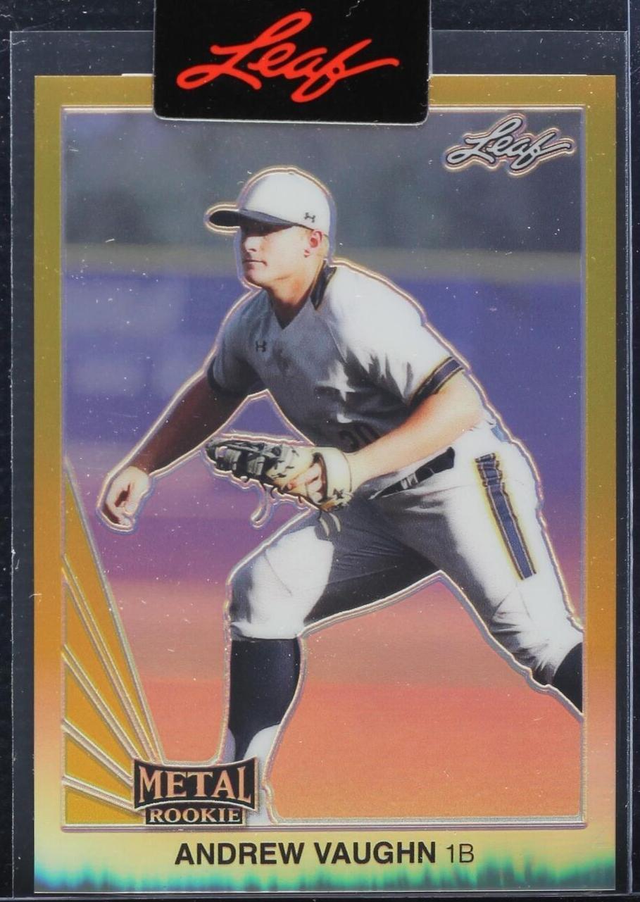 2020 Leaf Metal Rookie - Andrew Vaughn #LR-02 Pre-Production Proof Gold ...