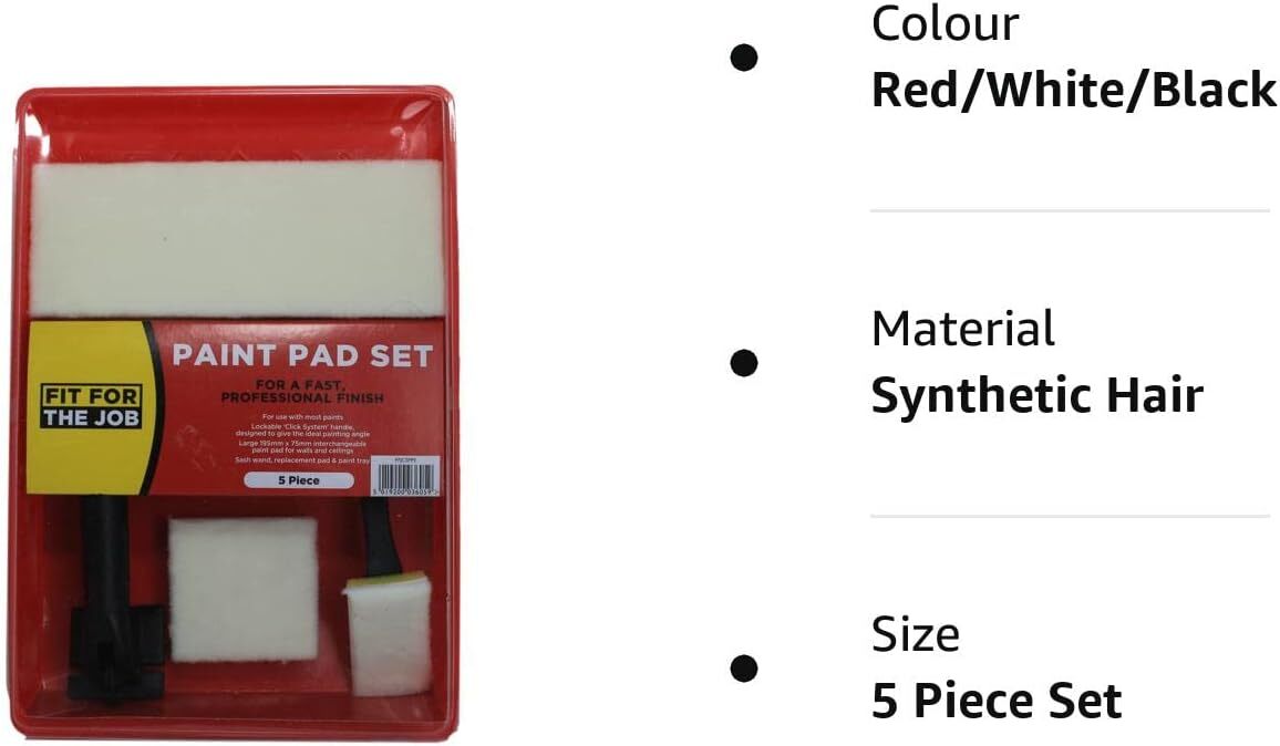 Fit For The Job Paint Pad Set and Refill Pack Paint Pad and Handle 5 ...