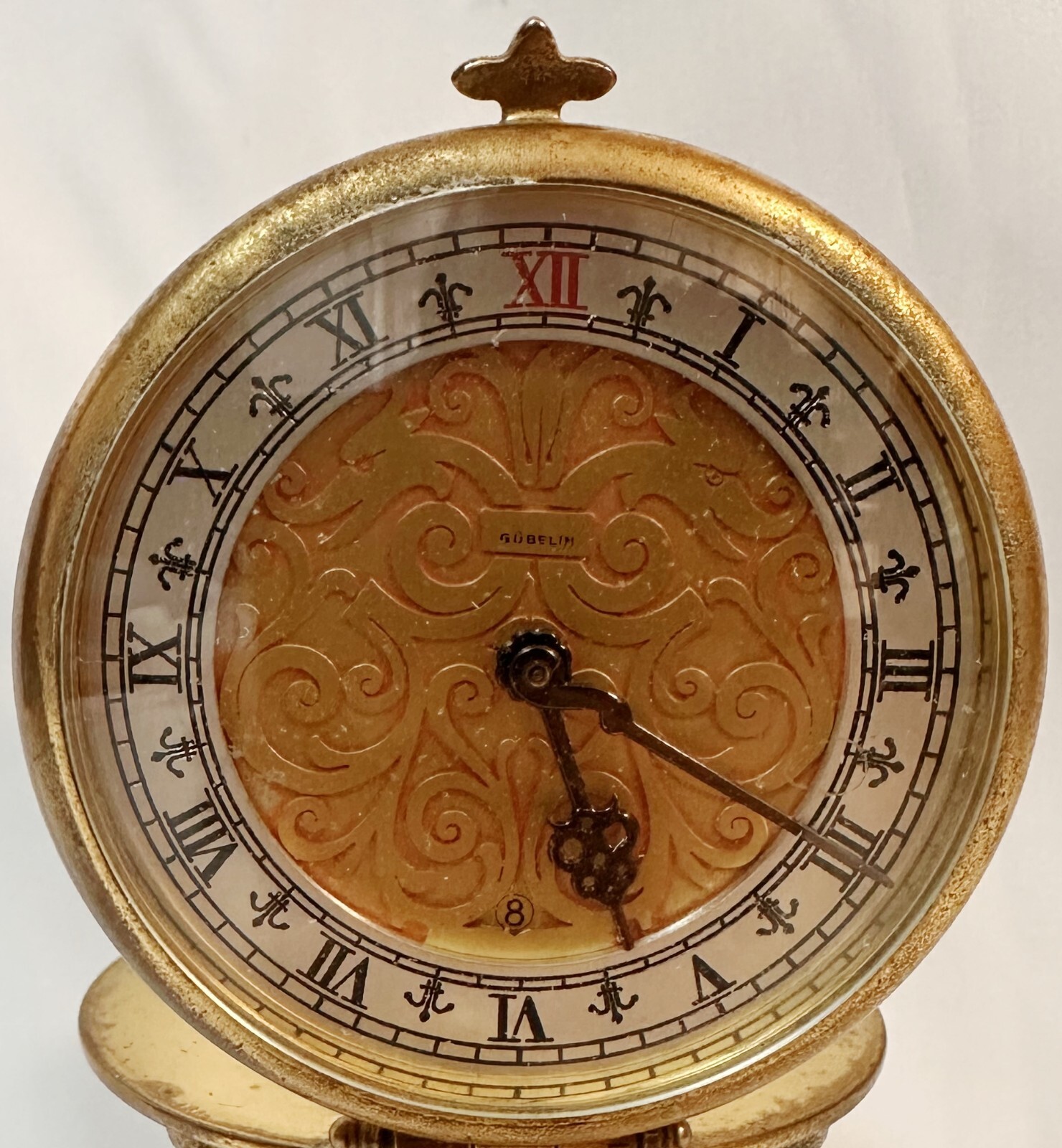 Vintage Gubelin HourGlass 8 Day Clock with Box - Interesting Form with ...