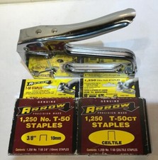 Bostitch T5 Tacker Heavy Duty Staple Gun 2 Boxes 5019 1/2" High Crown ...