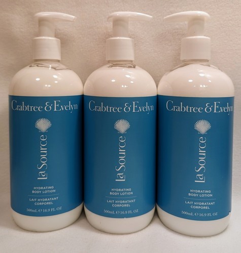 Crabtree & Evelyn LA SOURCE Hydrating Body Lotion 16.9 oz - 3 BOTTLES ...
