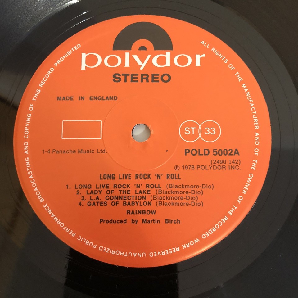 RAINBOW LONG LIVE ROCK N ROLL VINYL LP. POLD 5002 1981 ISSUE EX. | eBay UK