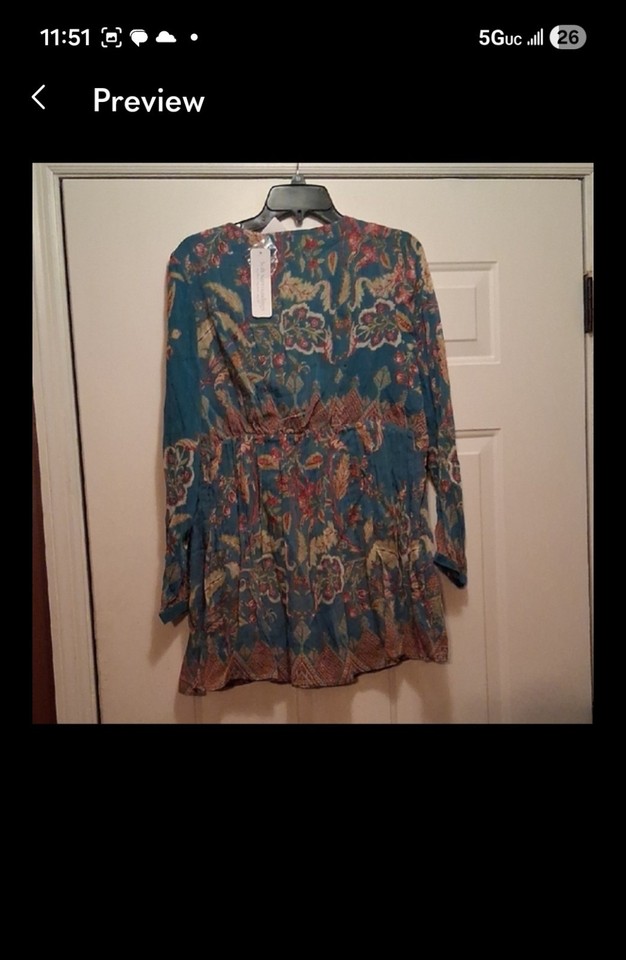 Women's Gorgeous Soft Surroundings Mirapani Boho Style Tunic Size M | eBay