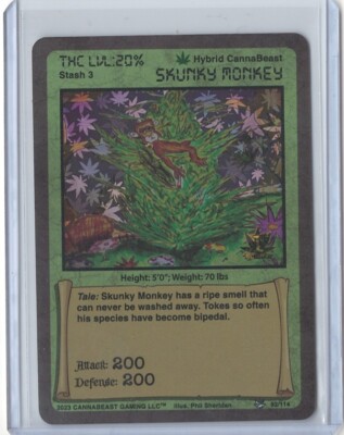 CannaBeast Skunky Monkey Super Rare Holo, Card 92/114 TCG CCG Pack ...