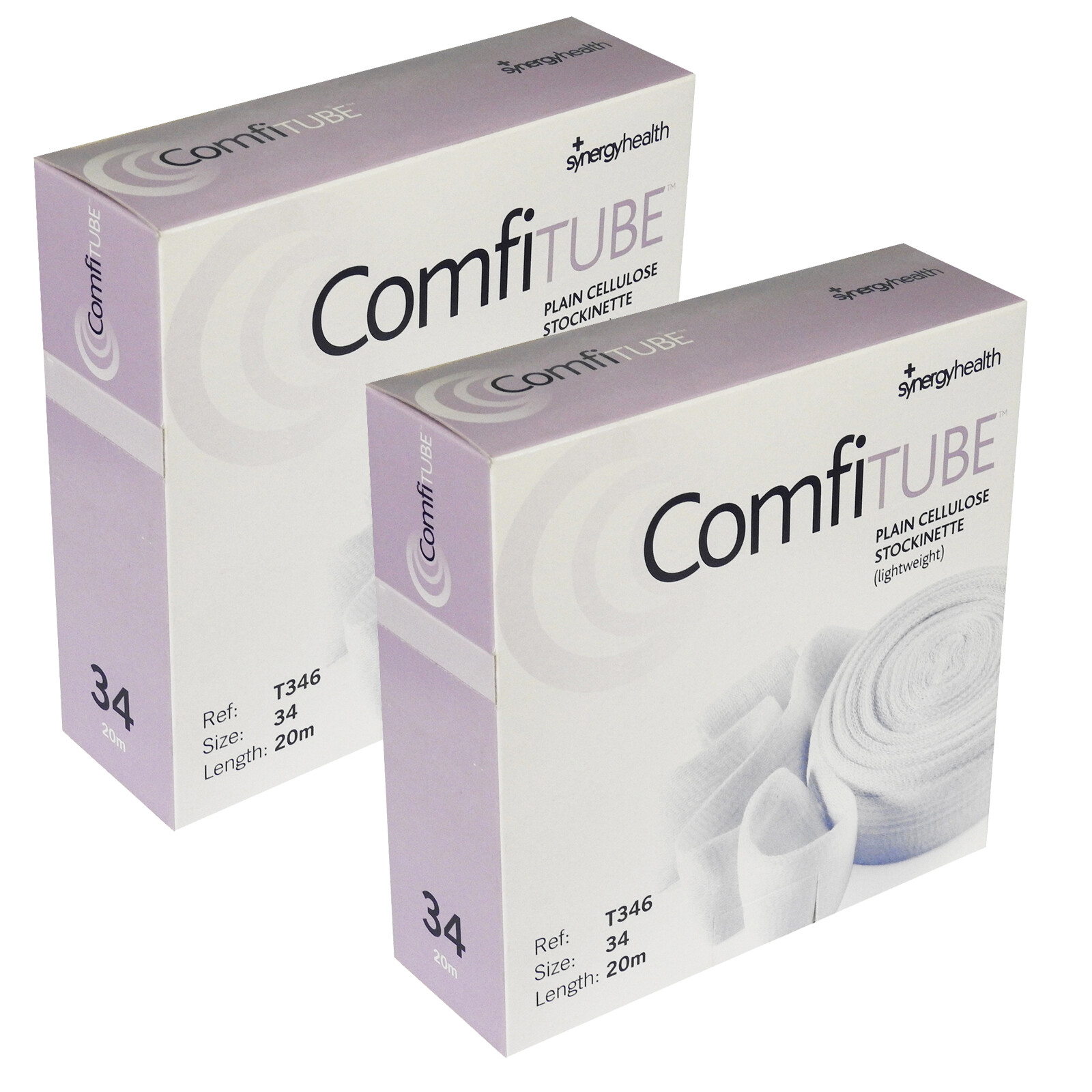 2 x Comfitube Size 34 5cm x 20m Finger Toes Bulky Tubular Bandage ...