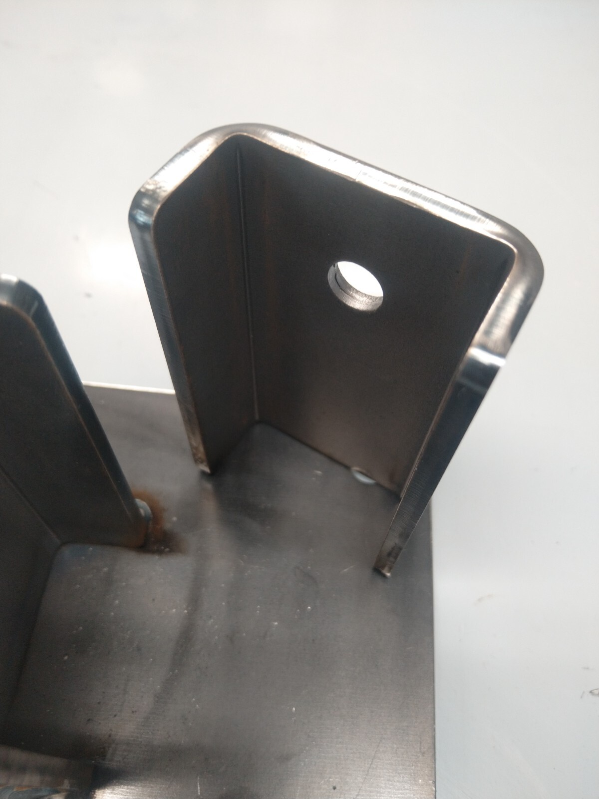 Box Section Clamp Bolt Down Socket 50mm Foot Plate Hand Rail Railings ...