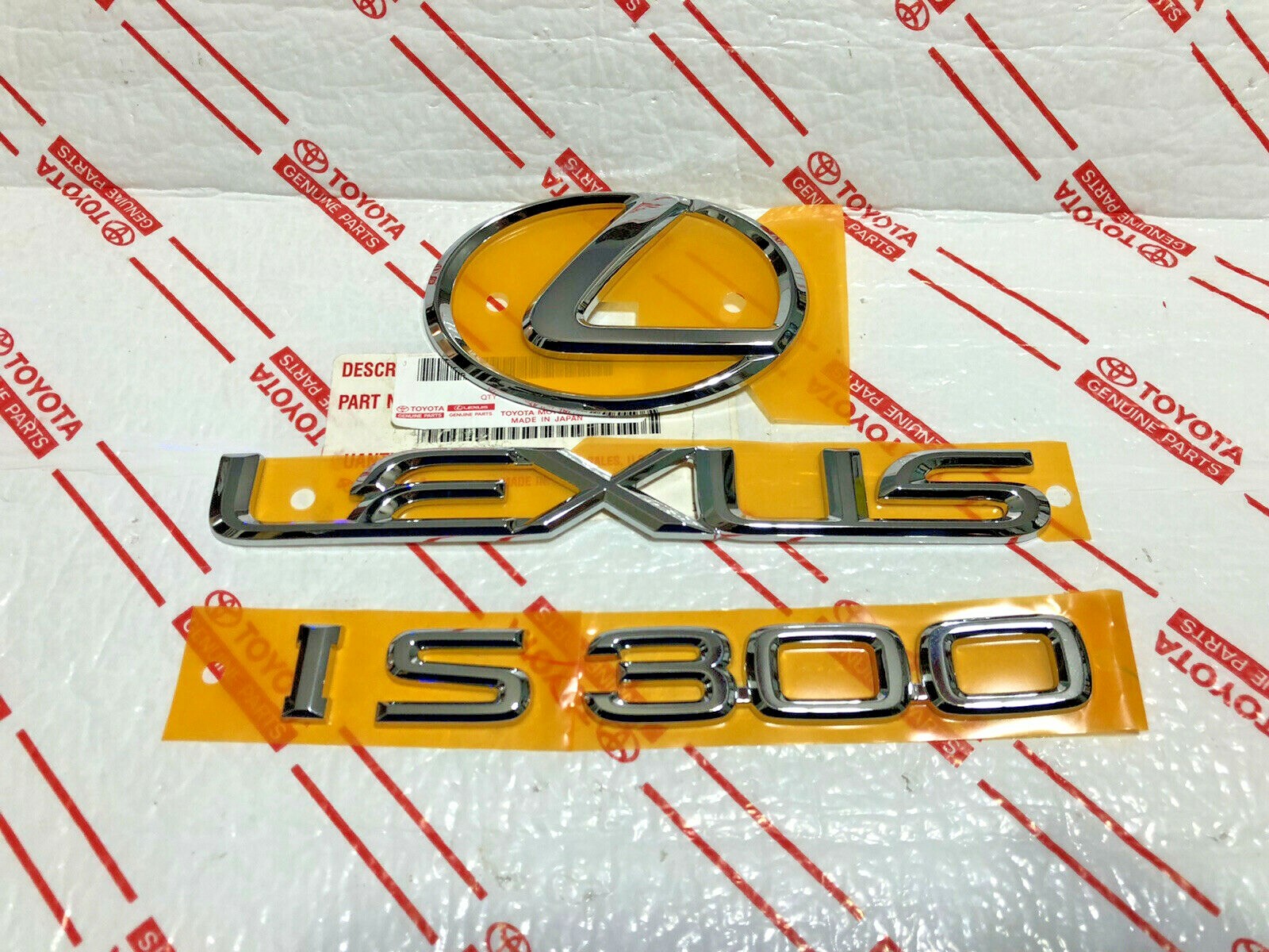 *NEW OEM LEXUS IS300 CHROME TRUNK EMBLEMS BADGE 2001-2005 GENUINE ...