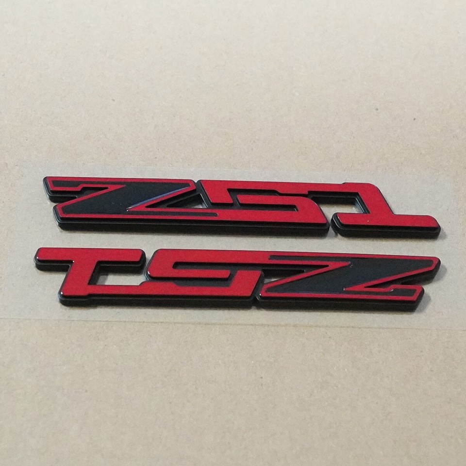 Pair Red Black Fender Z51 Emblems 3D Badges Replacement c5 c6 c7 | eBay