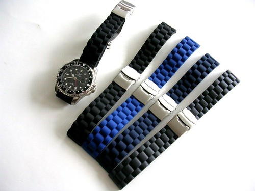 Silicon Rubber Diver Link deploy watch band strap Sport Dbl Lock IW ...