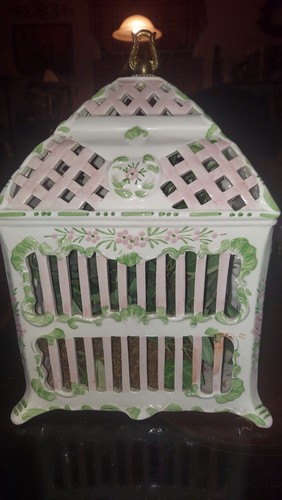 Vintage Antique Decorative Porcelain Ceramic Bird Cage Made in Italy | eBay