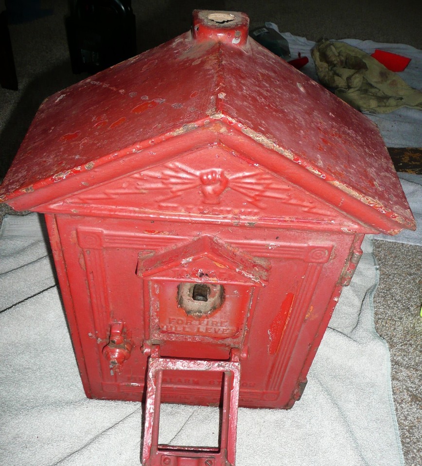 Early Gamewell Cast Iron Fire Alarm Box With Master Key - Heavy | eBay