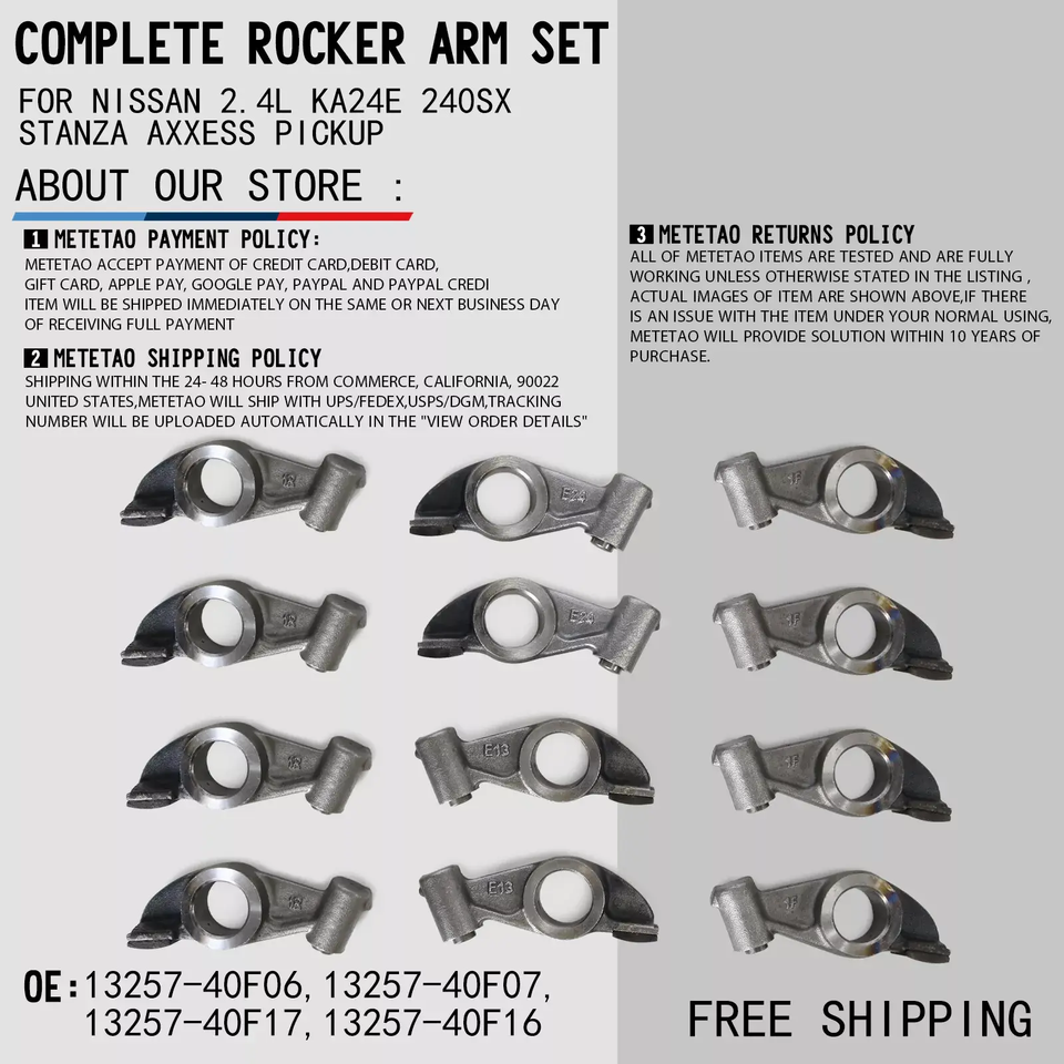Rocker Arms Set for 2.4L KA24E Engine 1989-1997 OE 13257-40F06 13257 ...