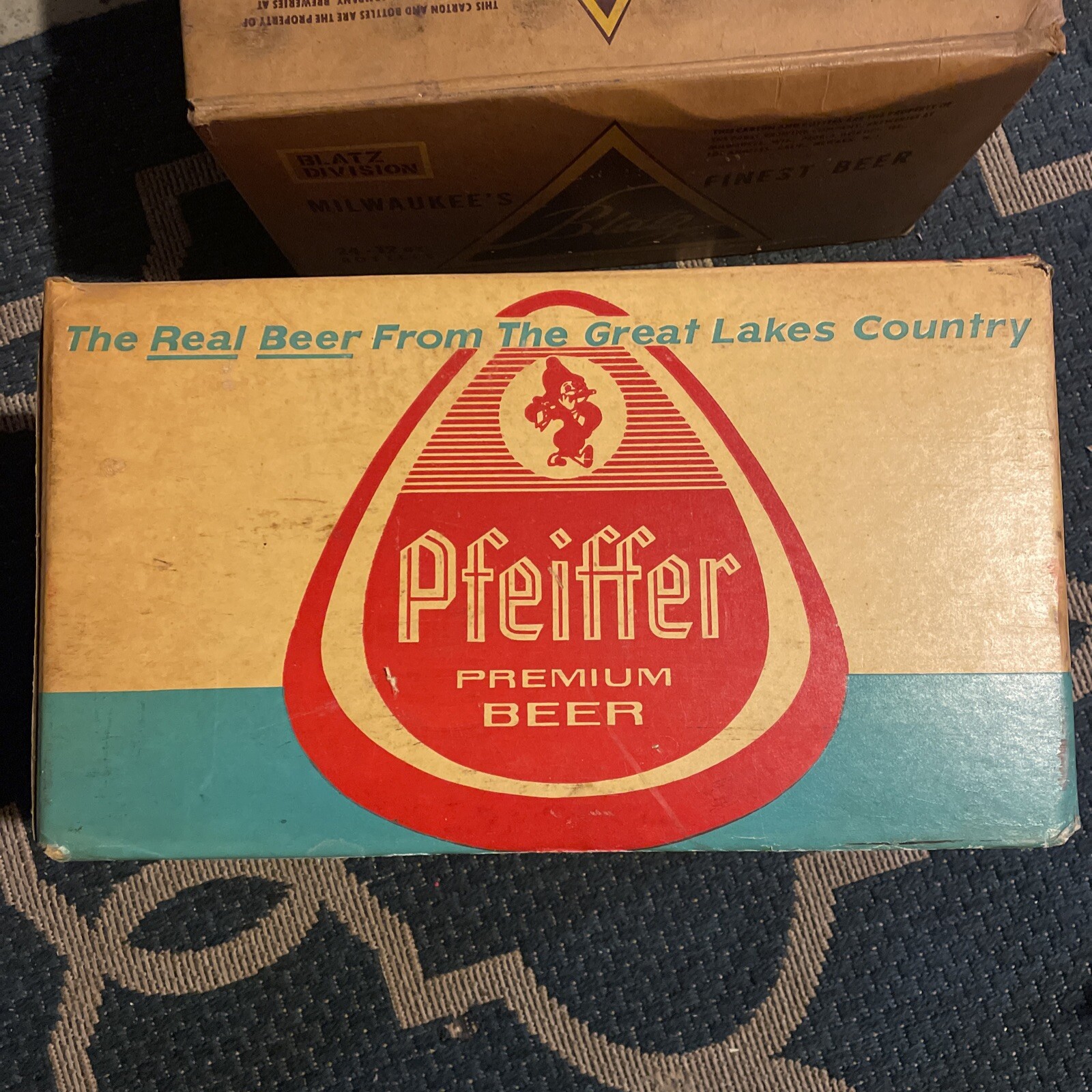 Vintage Pfeiffer Premium Beer Box Case 24 Detroit Michigan Brewery Bar ...