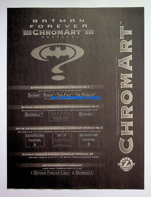 Batman Forever Chromeart DC Comics Zanart 1995 Print Magazine Ad Poster ...