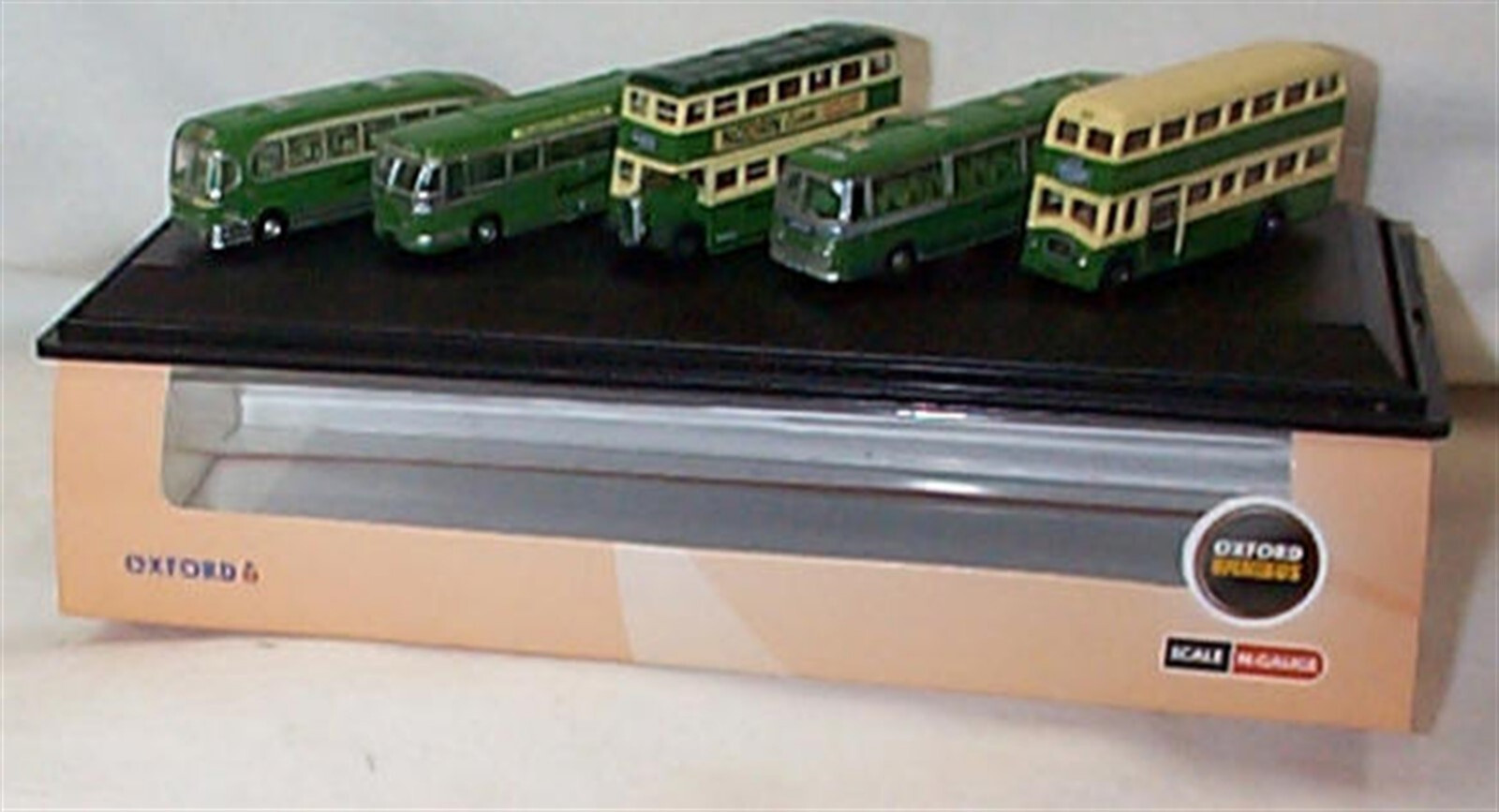OXFORD 1/148/N SCALE 5 PIECE SOUTHDOWN BUS SET LEYLAND-WEYMANN-PLAXTON ...