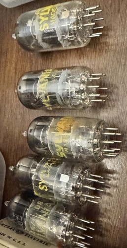 Pair NOS Sylvania 6u8 / 6U8A Audio Vacuum Tubes Ecf82 McIntosh Scott ...