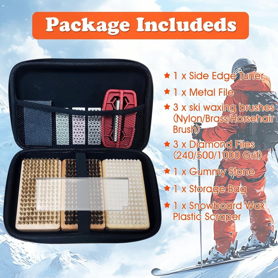 Ski/Snowboard Wax Kit, Ski Snowboard Tuning and Waxing Kit - Includes ...