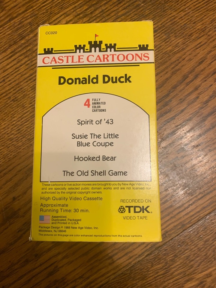 Castle Cartoons Donald Duck (VHS, 1988) | eBay