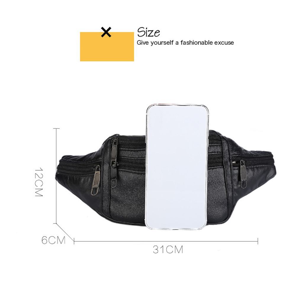 Money Belt Bag Waist Chest Bag Outdoor Sports Pauch Fanny Pack Leather ...