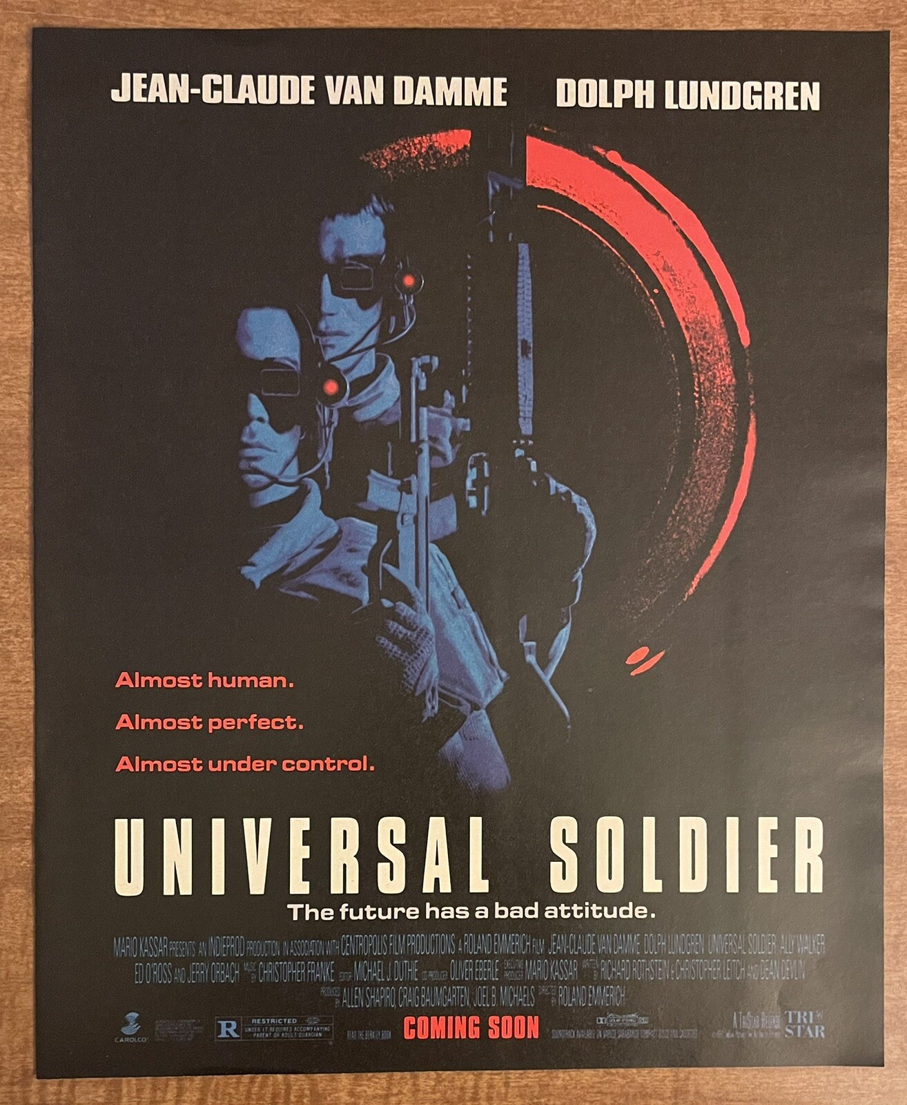 1992 Universal Soldier Movie Release Promo Jean-Claude Van Damme 90s ...