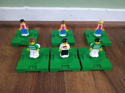 6 Vintage Lego Soccer Footballer Players 4, 7, 9, 10, 11, 18 ...