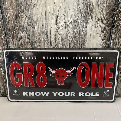 THE ROCK WWE WWF License Plate 1998 GR8 ONE (Know Your Role) Collector ...