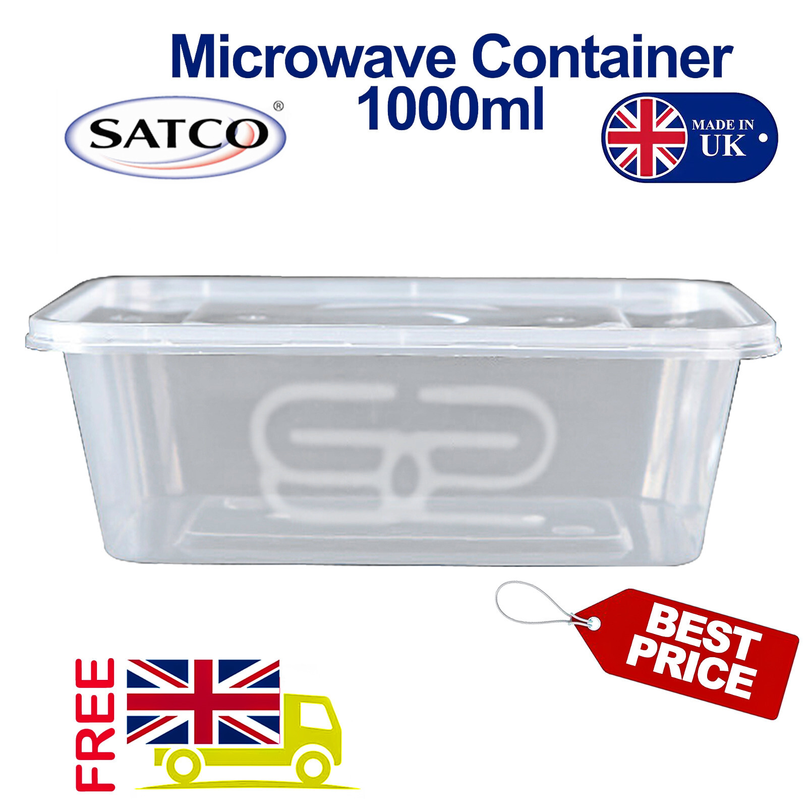 Satco Clear Plastic Food Containers With Lids Microwave Freezer Safe ...