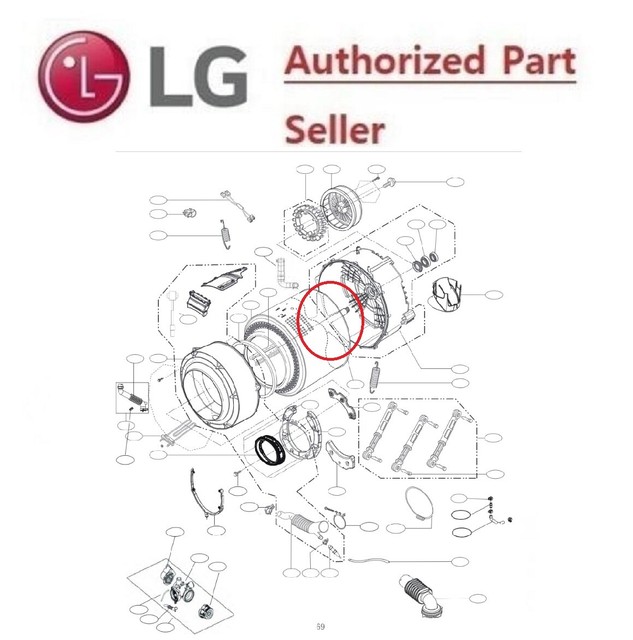 LG WASHING MACHINE BOWL SPIDER MHW62541301 MODELWVC9-1410W for sale ...