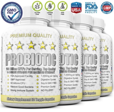 4X ULTRA PROBIOTIC 50-100 Billion CFUs RAW WHOLE ULTIMATE FLORA PRIMAL ...