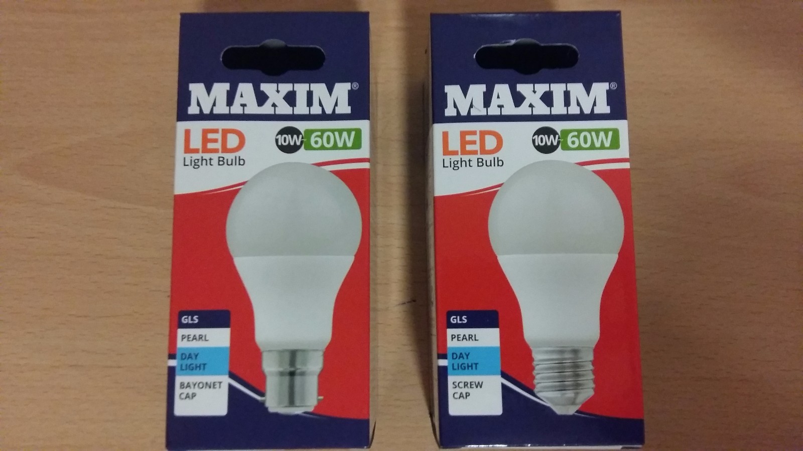 Maxim LED GLS Bulbs 6w 10w 13w BC B22 ES E27 Day Light White 6500K 40w ...