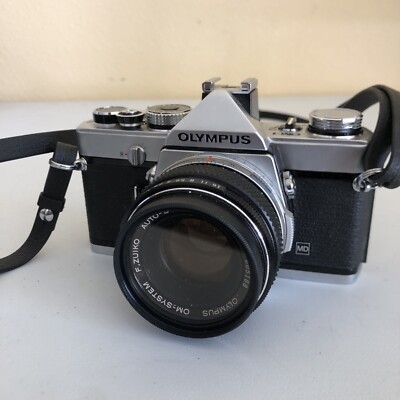 Olympus OM1-N 35mm SLR Film Camera w/ 50mm F1.8 Lens, Tested Fully ...