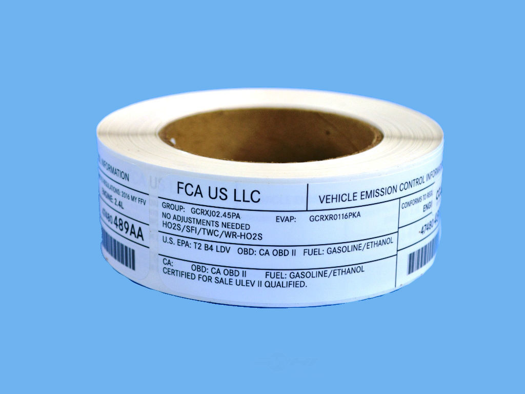 Emission Label Mopar 47480489AA for sale online | eBay