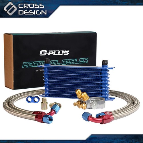 10 Row AN10 Engine Fit For Aluminum Oil Cooler Thermostat Adaptor Kit ...